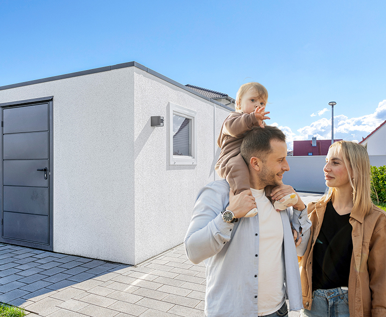 Für junge Häuslebauer ist die Fertiggarage Standard - ZAPF Garagen